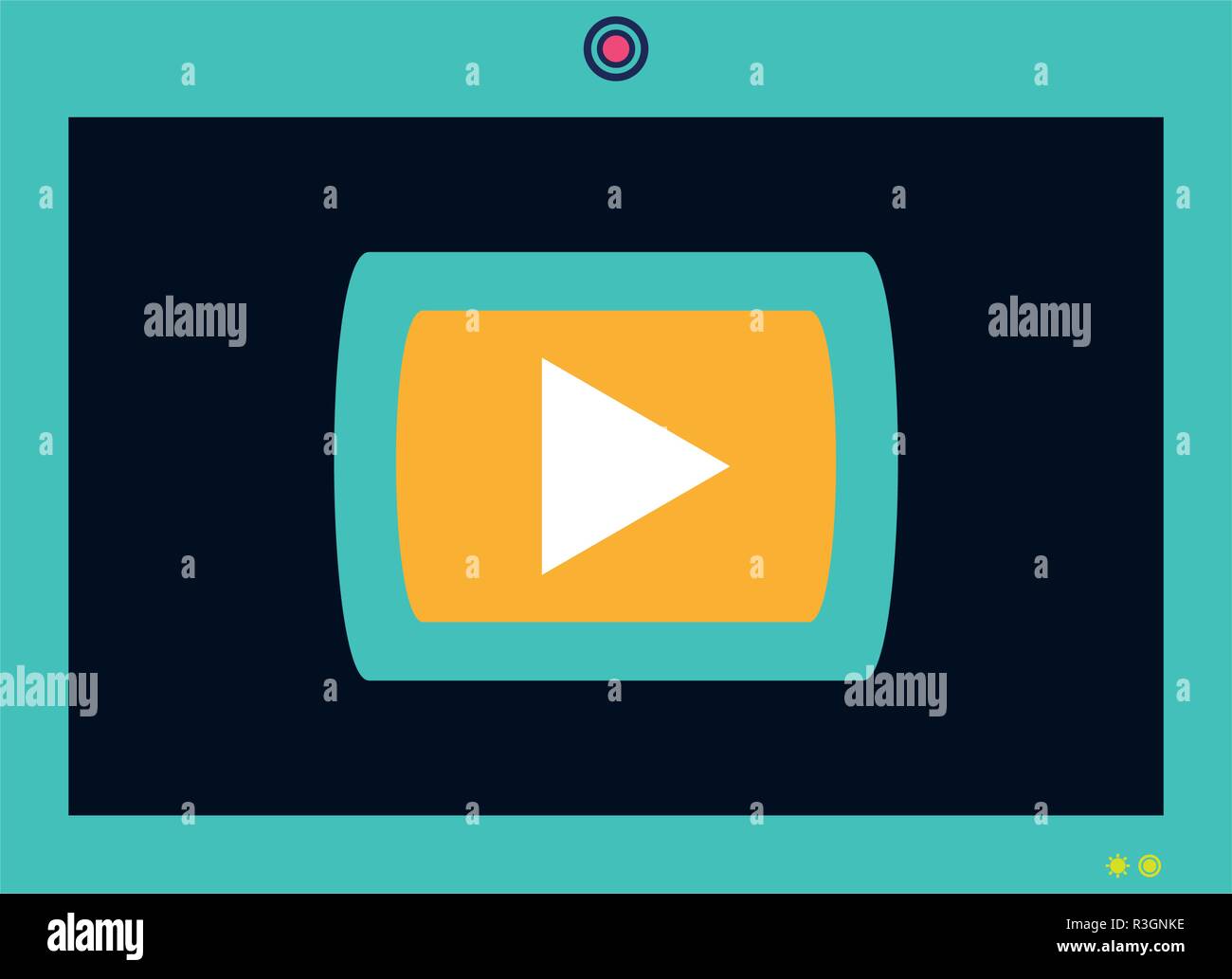 play button isolated icon vector illustration design Stock Vector Image ...