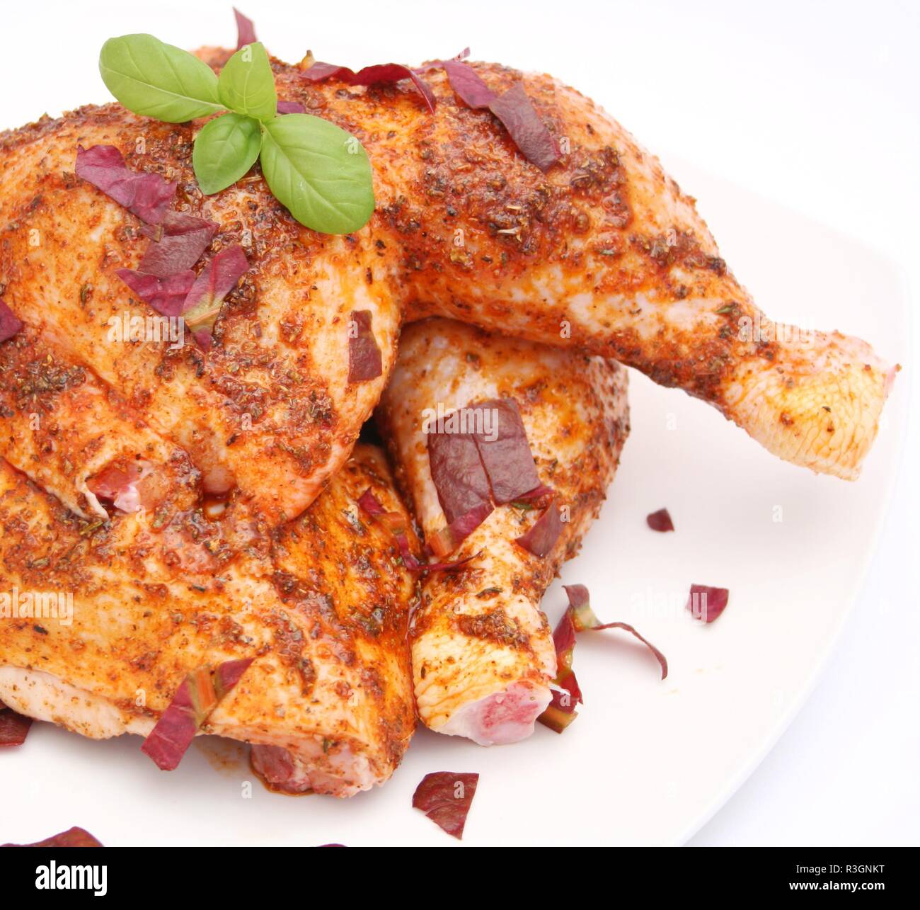 marinated chicken legs Stock Photo - Alamy