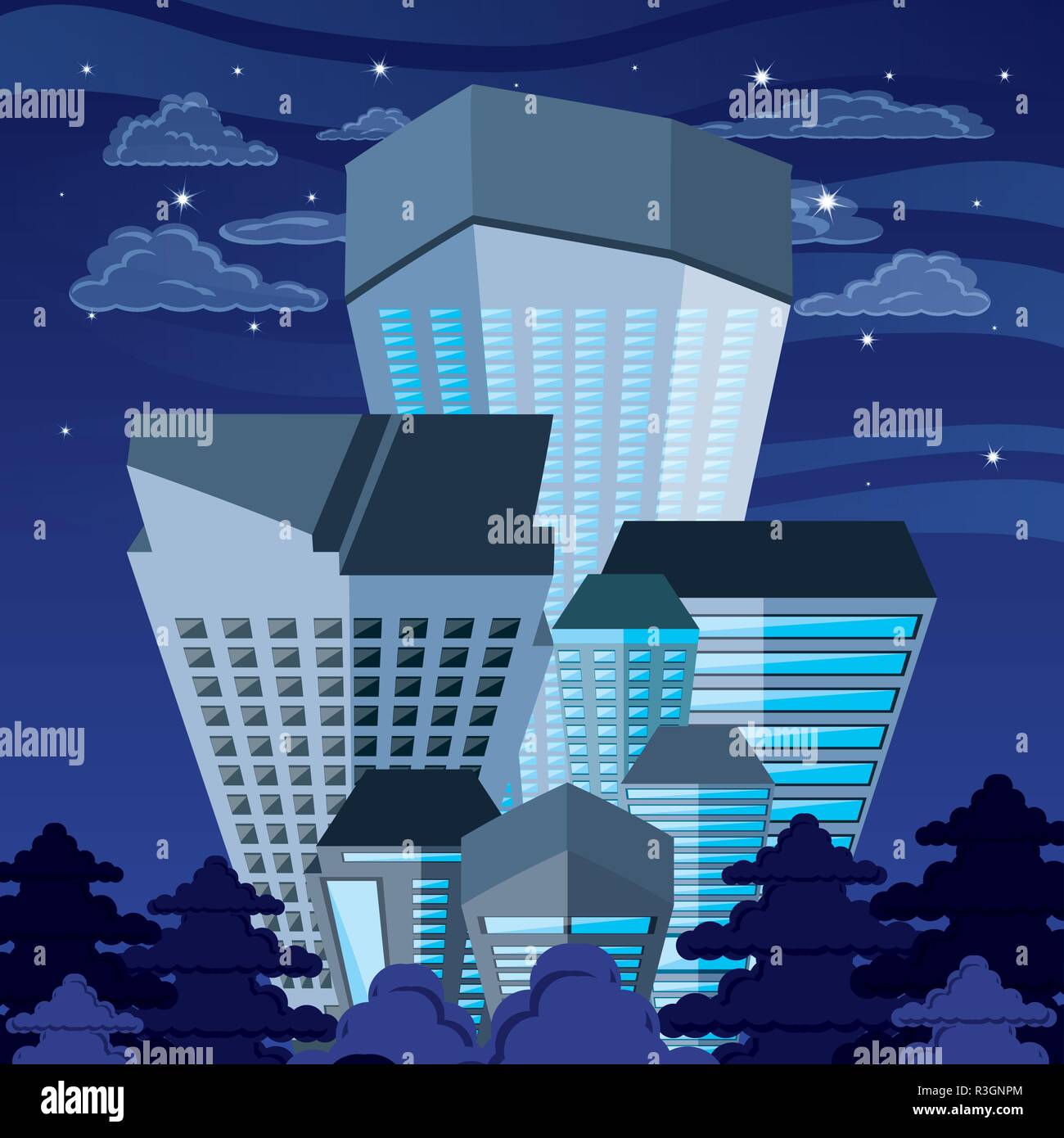 cityscape with buildings scene vector illustration design Stock Vector ...