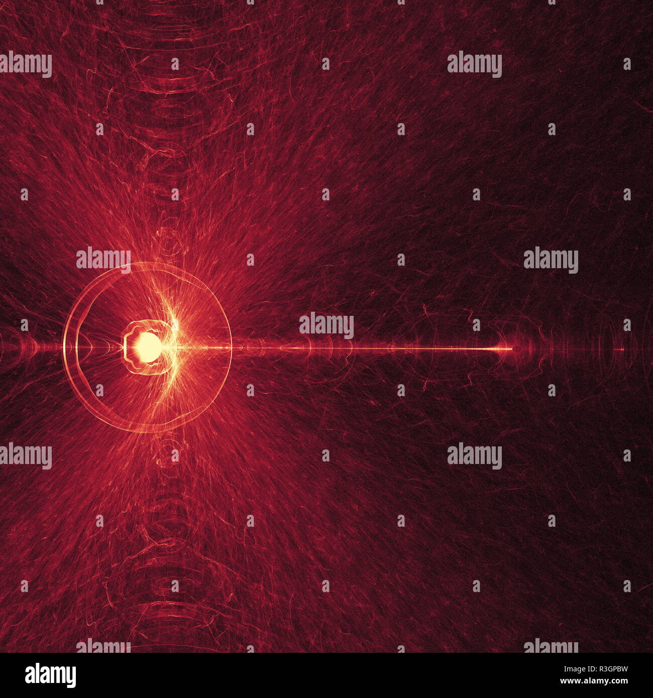 glowing red curved lines over dark Abstract Background space universe ...