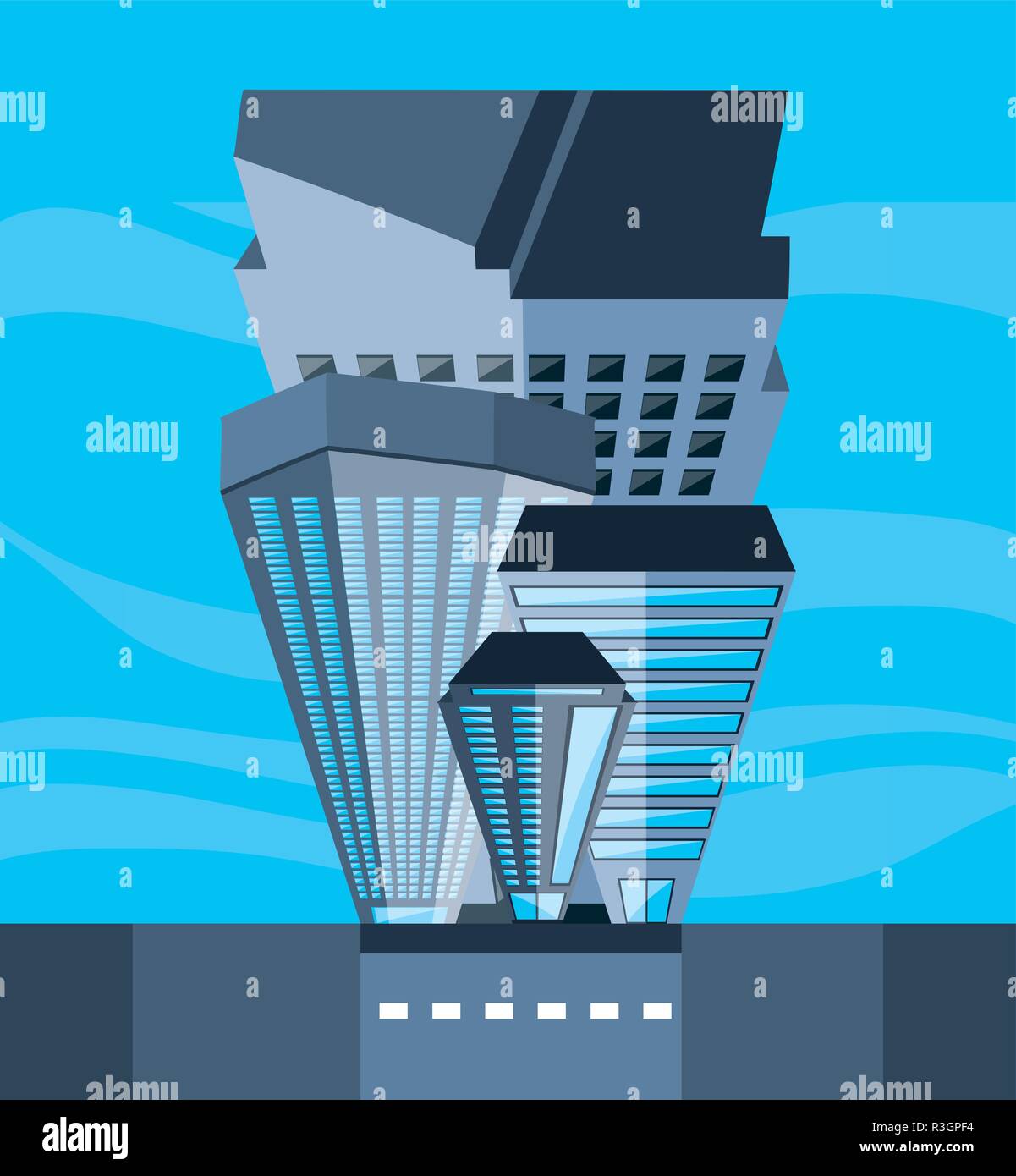 cityscape with buildings scene vector illustration design Stock Vector ...