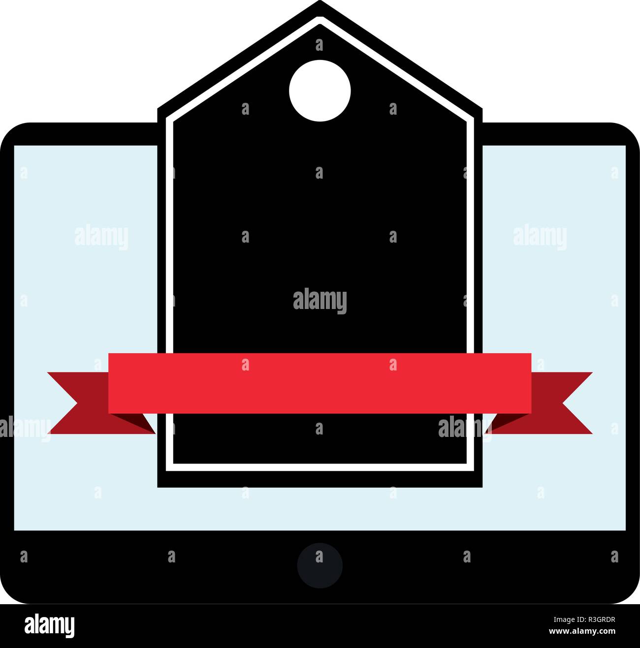 smartphone tag price market shopping vector illustration Stock Vector ...