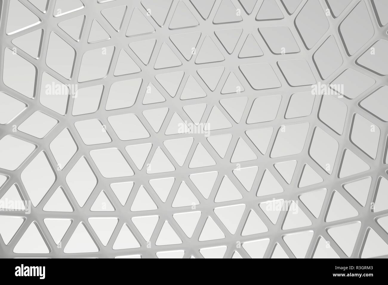 Abstract 3d rendering concept of high poly architecture with steel and ...