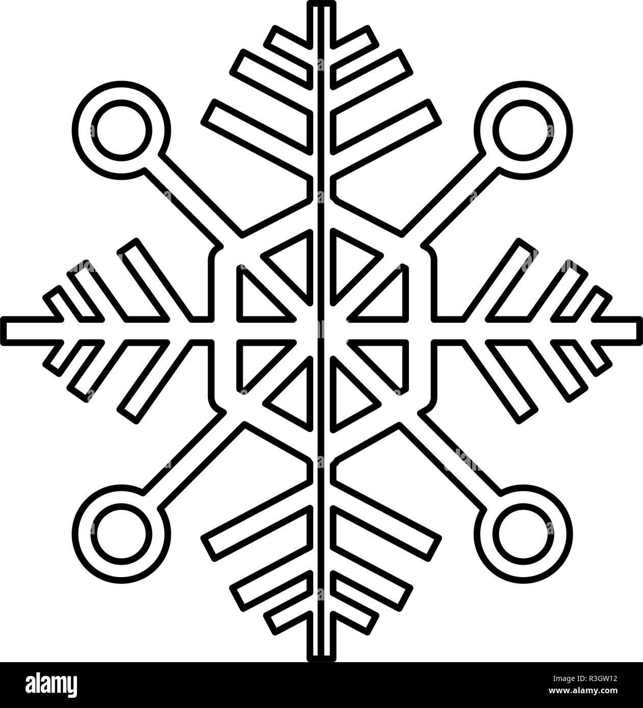 snowflake ornament christmas decoration festive vector illustration ...