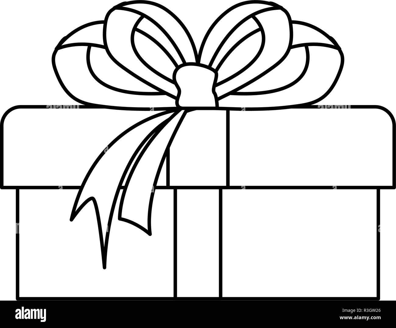 gift box bow on white background vector illustration Stock Vector Image ...