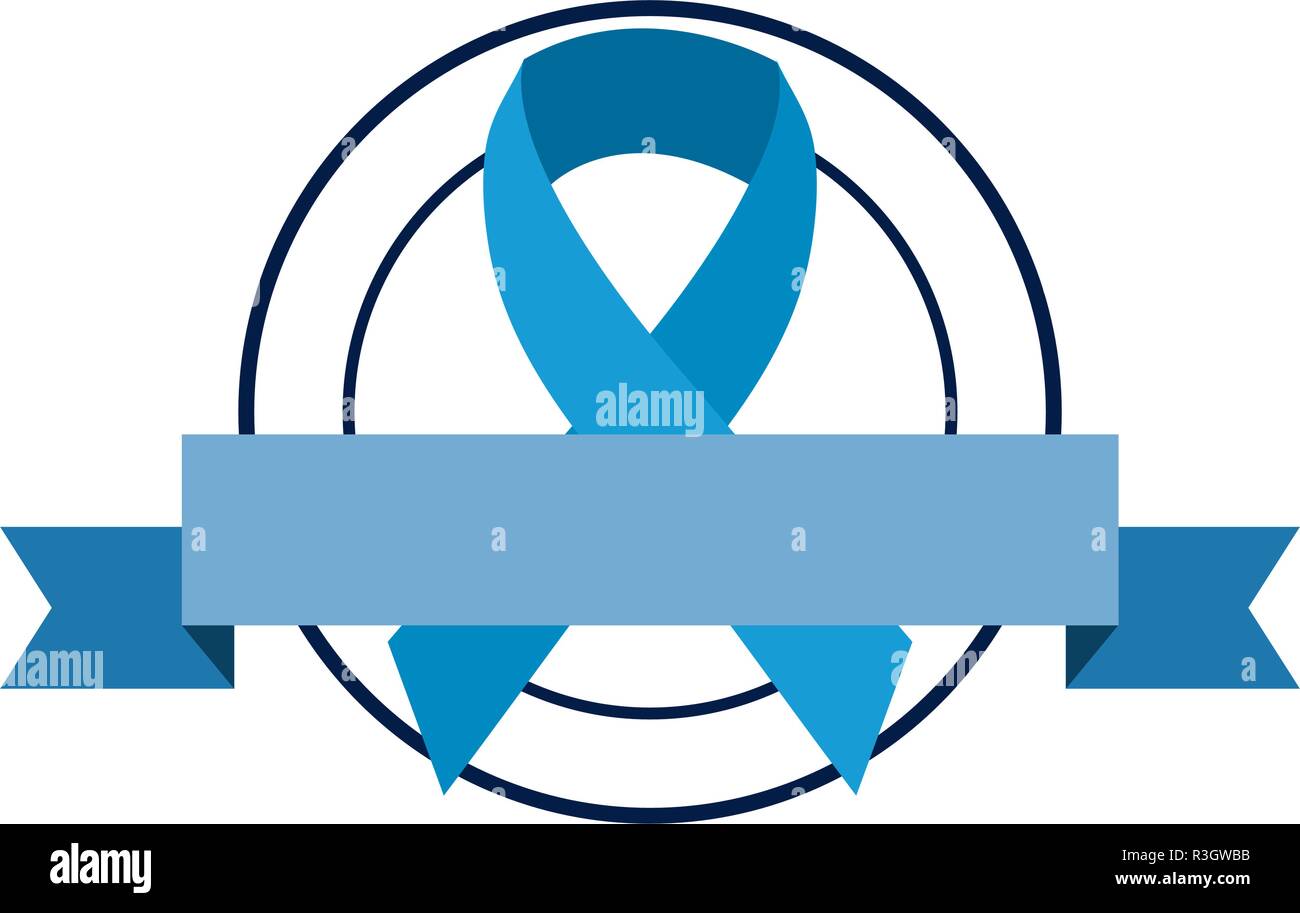 blue ribbon banner movember campaign vector illustration Stock Vector ...