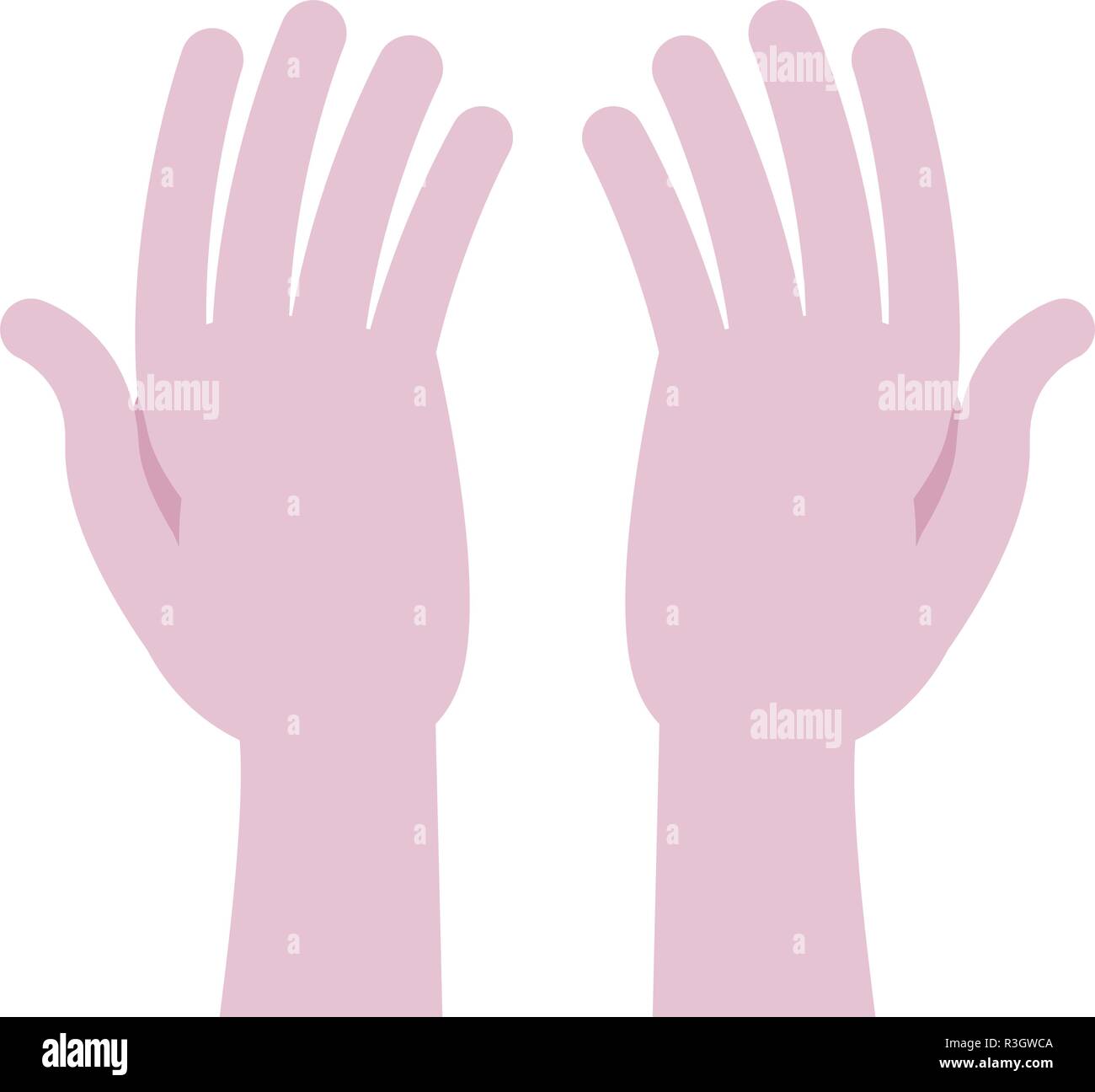 open hands on white background vector illustration Stock Vector Image ...