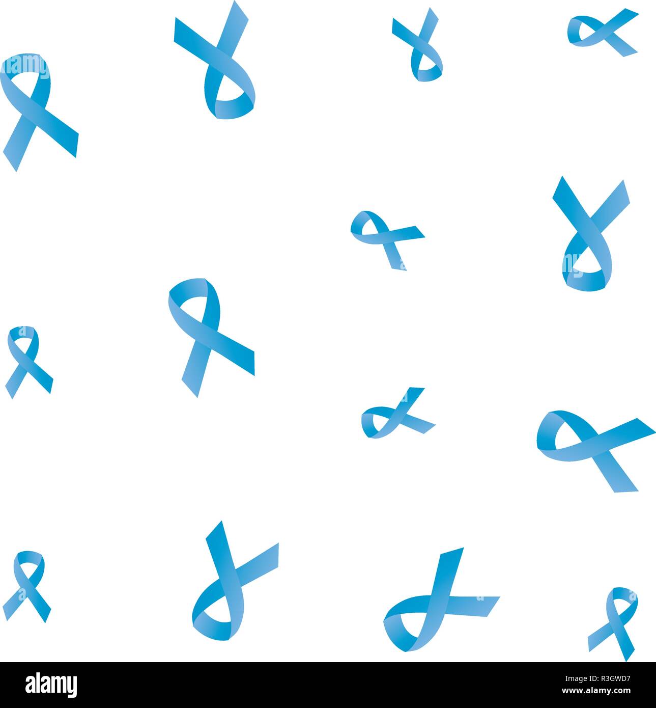 blue ribbon on white background vector illustration Stock Vector Image ...