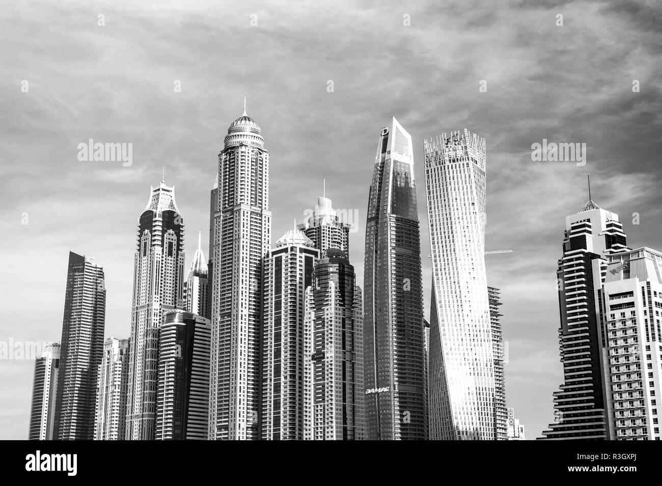 Dubai Buildings Black and White Stock Photos & Images - Alamy