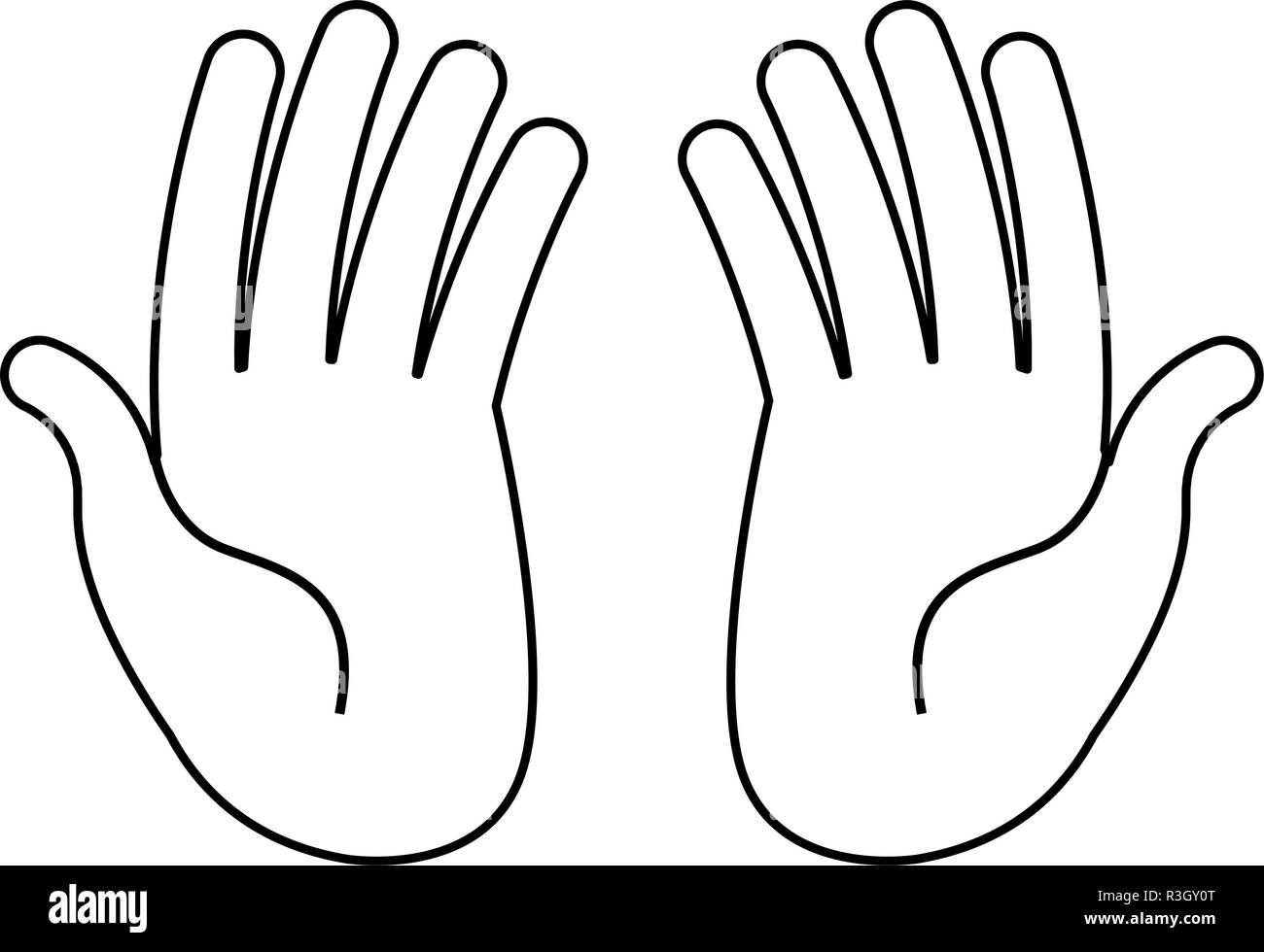 human hands on white background vector illustration Stock Vector Image ...