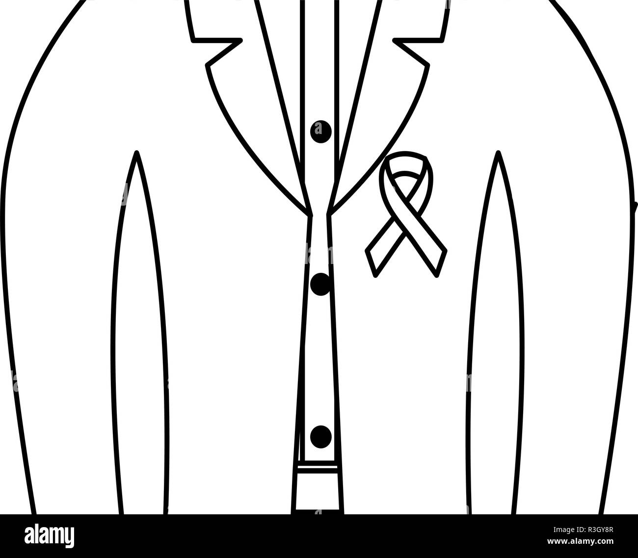 male character with campaign ribbon vector illustration Stock Vector ...