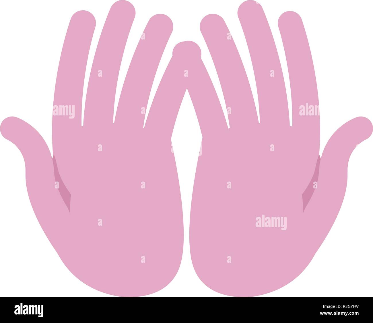 human hands on white background vector illustration Stock Vector Image ...