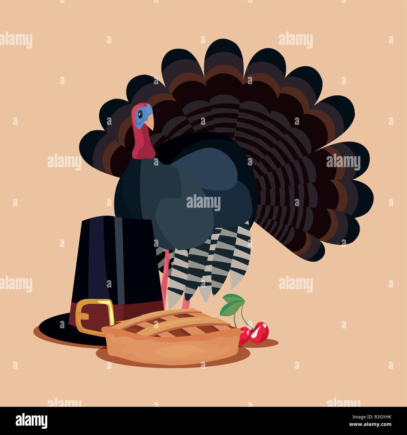 Orange pie in love Stock Vector Images - Alamy