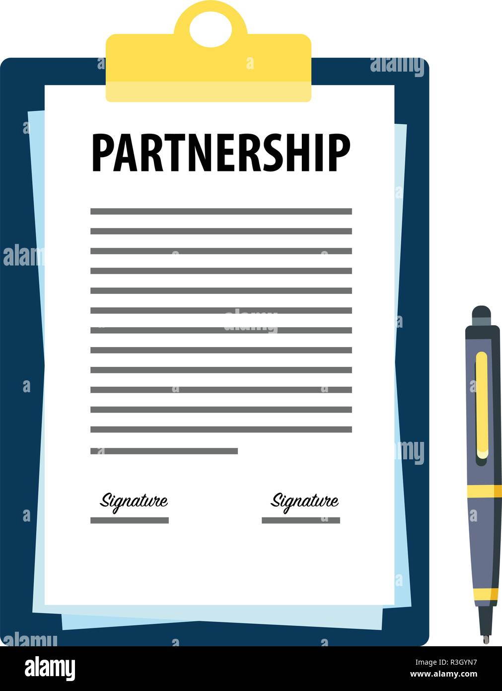 Document contract Stock Vector Images - Alamy