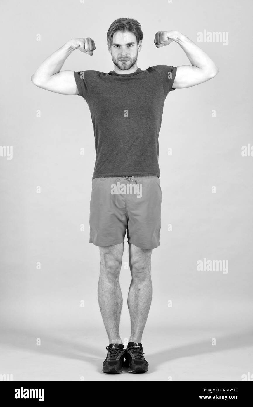 Very muscular legs man Black and White Stock Photos & Images - Alamy