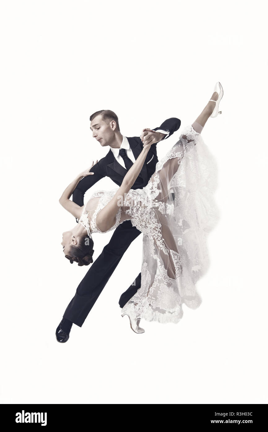 dance pose of ballroom dancersbeautiful ballroom dance couple in a ...