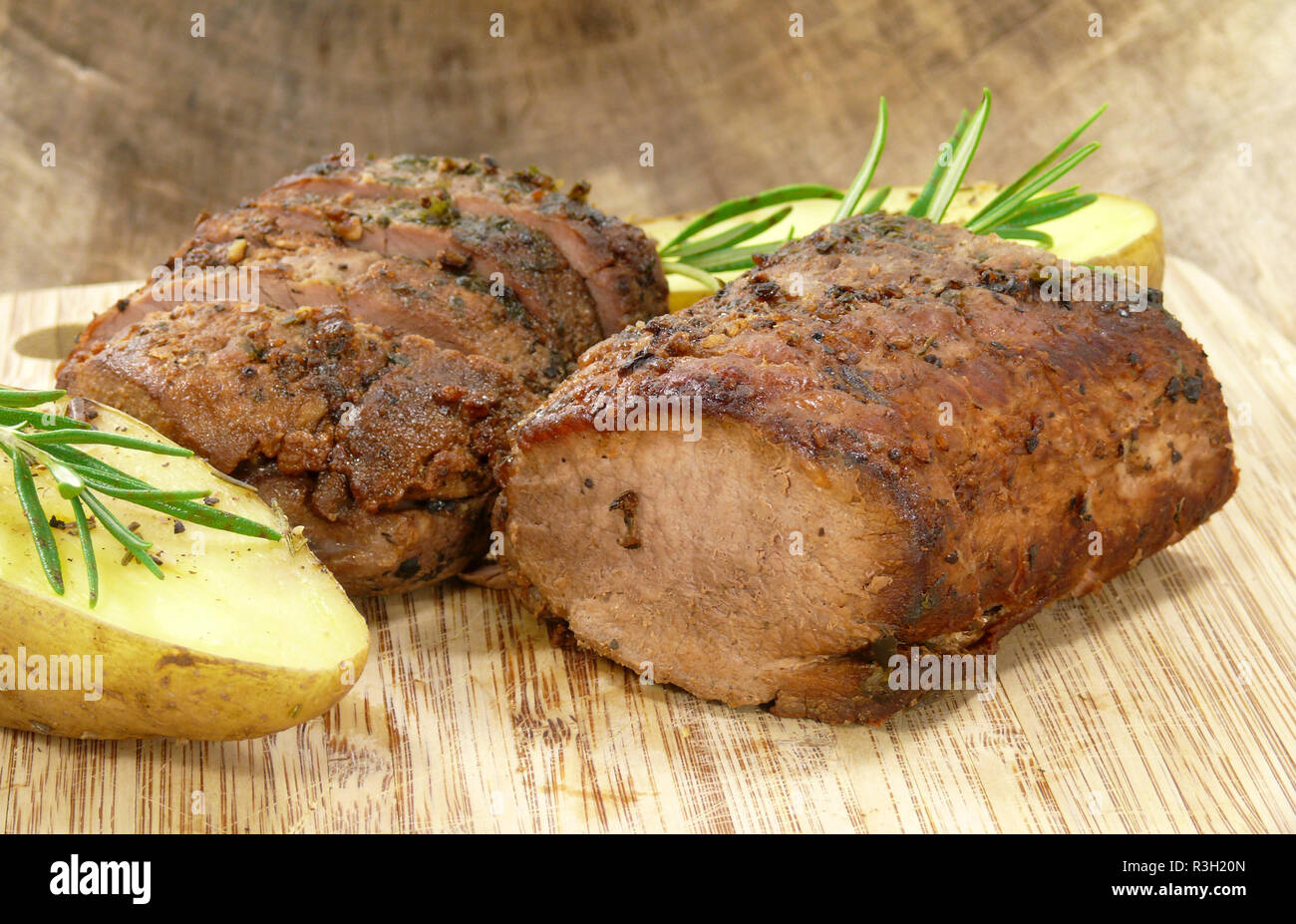 roast wild boar Stock Photo - Alamy