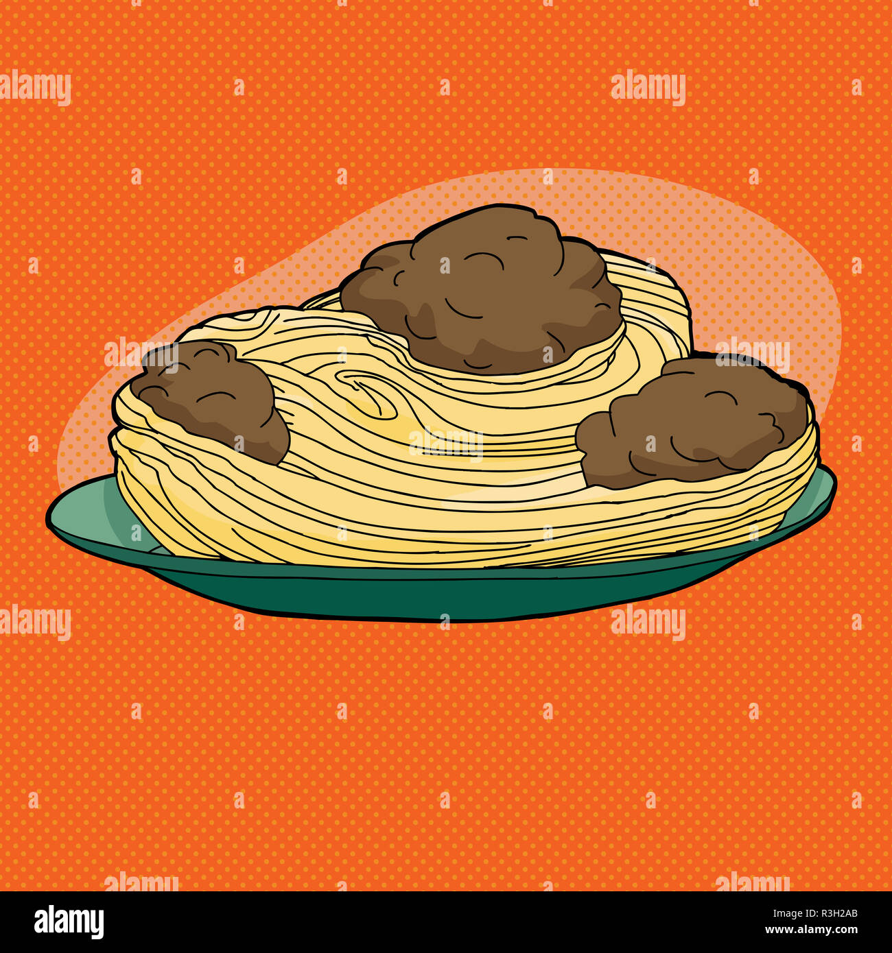Cartoon Spaghetti And Meatballs High Resolution Stock Photography and ...