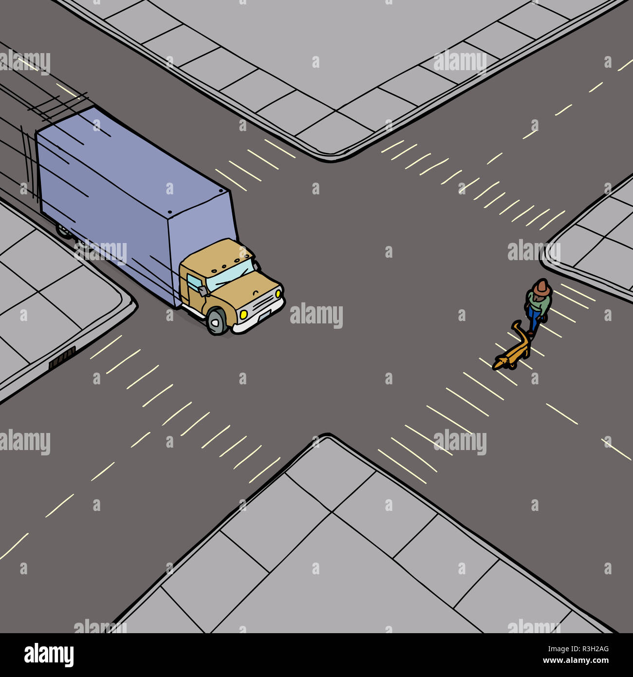 Pedestrian lorry hi-res stock photography and images - Alamy