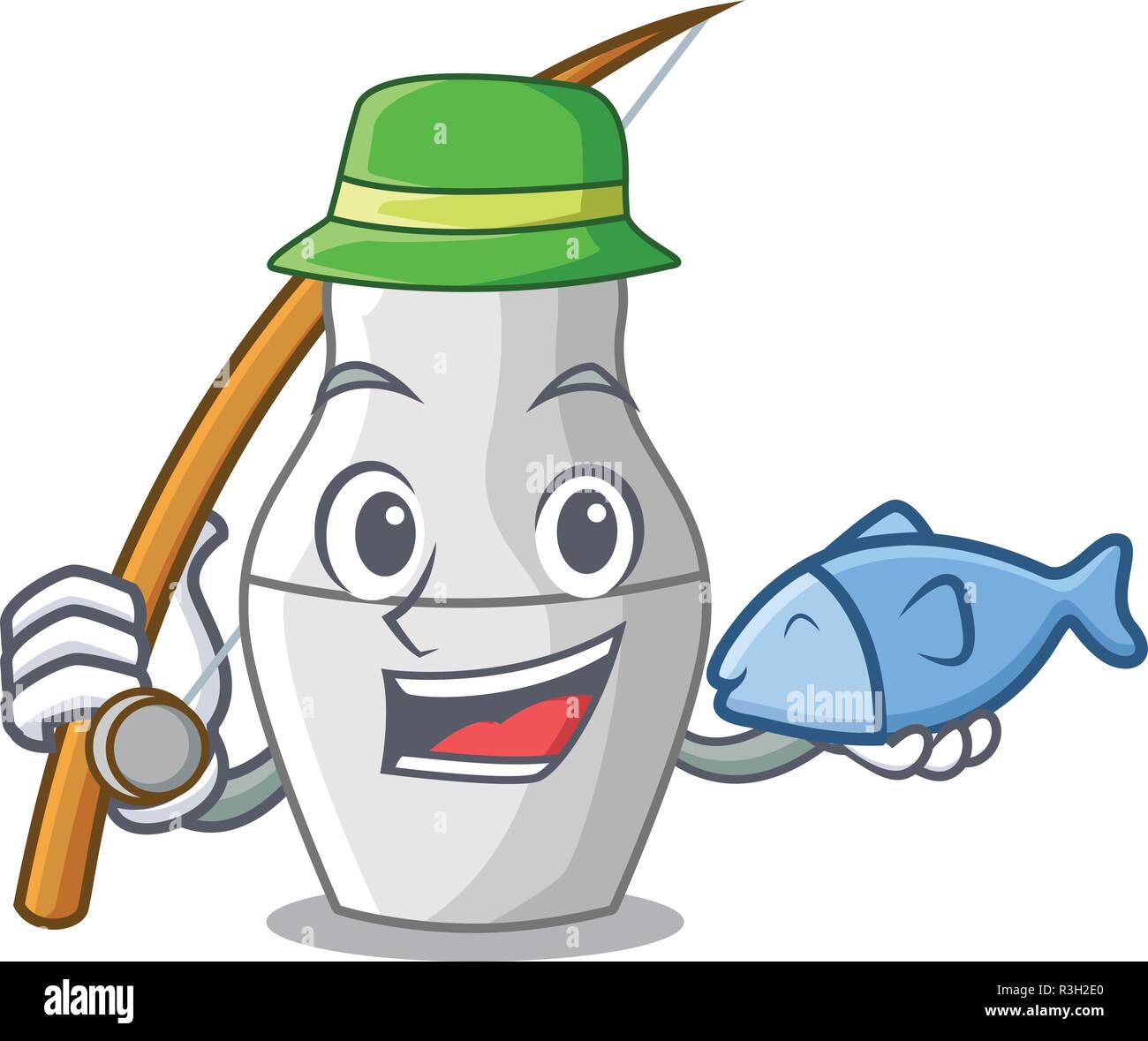 Fishing cartoon nesting dolls which not painted Stock Vector Image ...