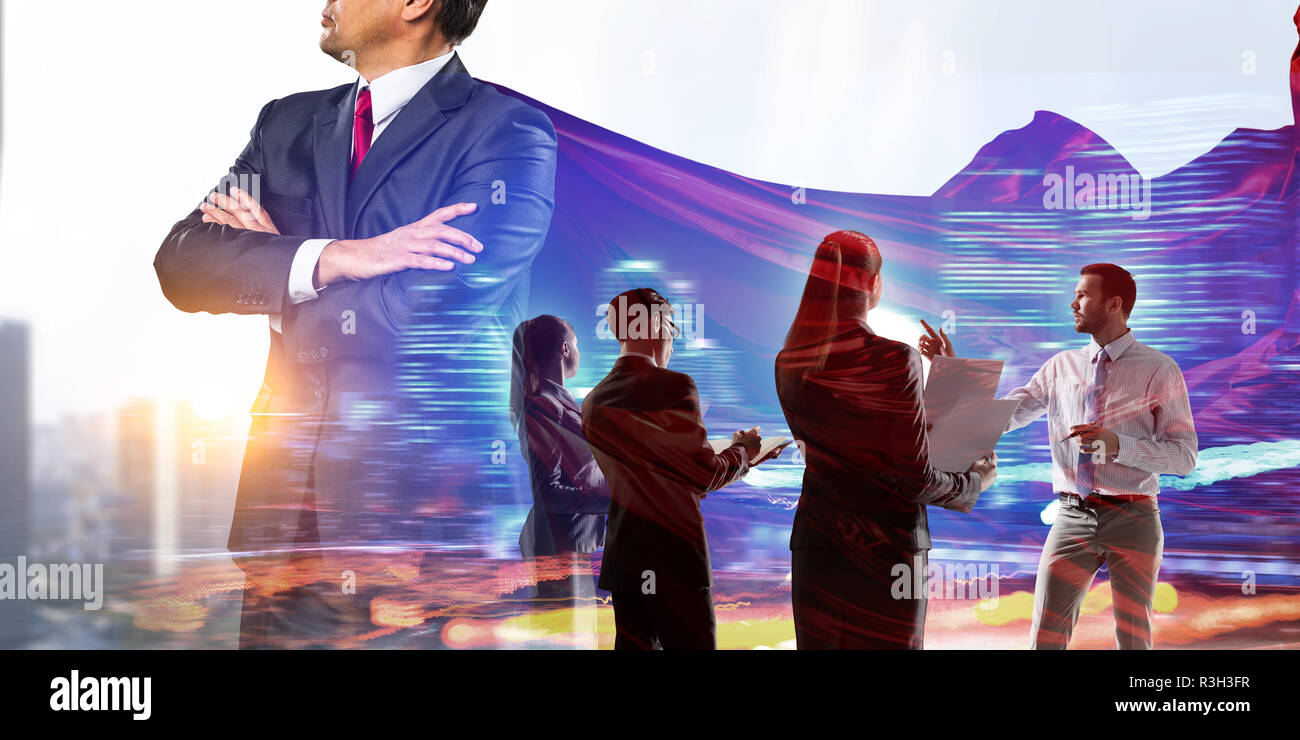 Building his super team Stock Photo - Alamy