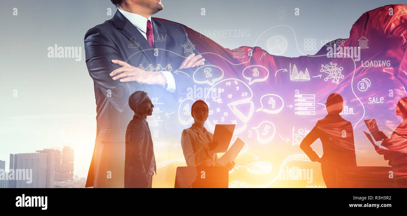 Building his super team Stock Photo - Alamy