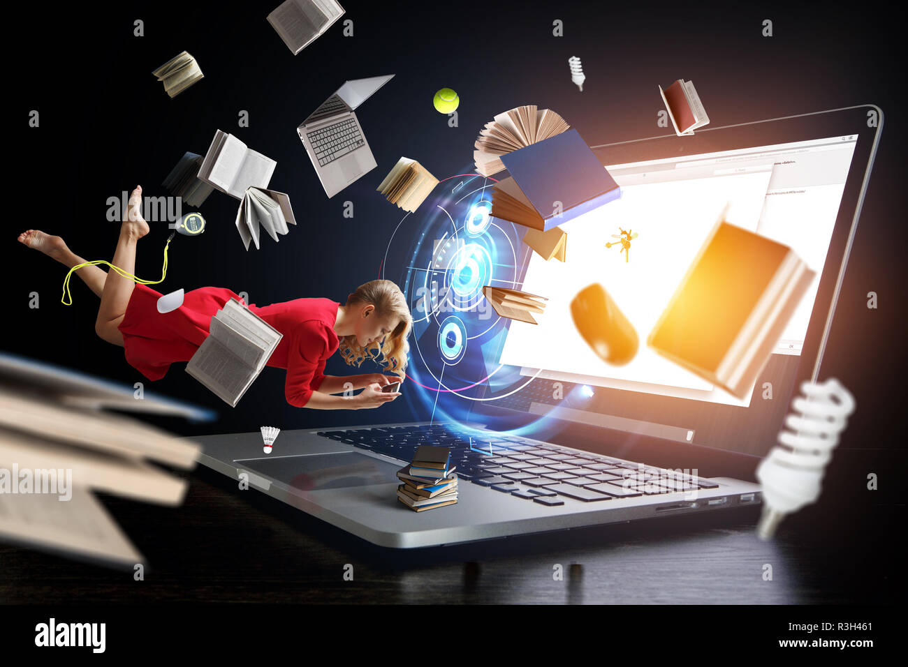 Expanding the imagination. Mixed media Stock Photo - Alamy