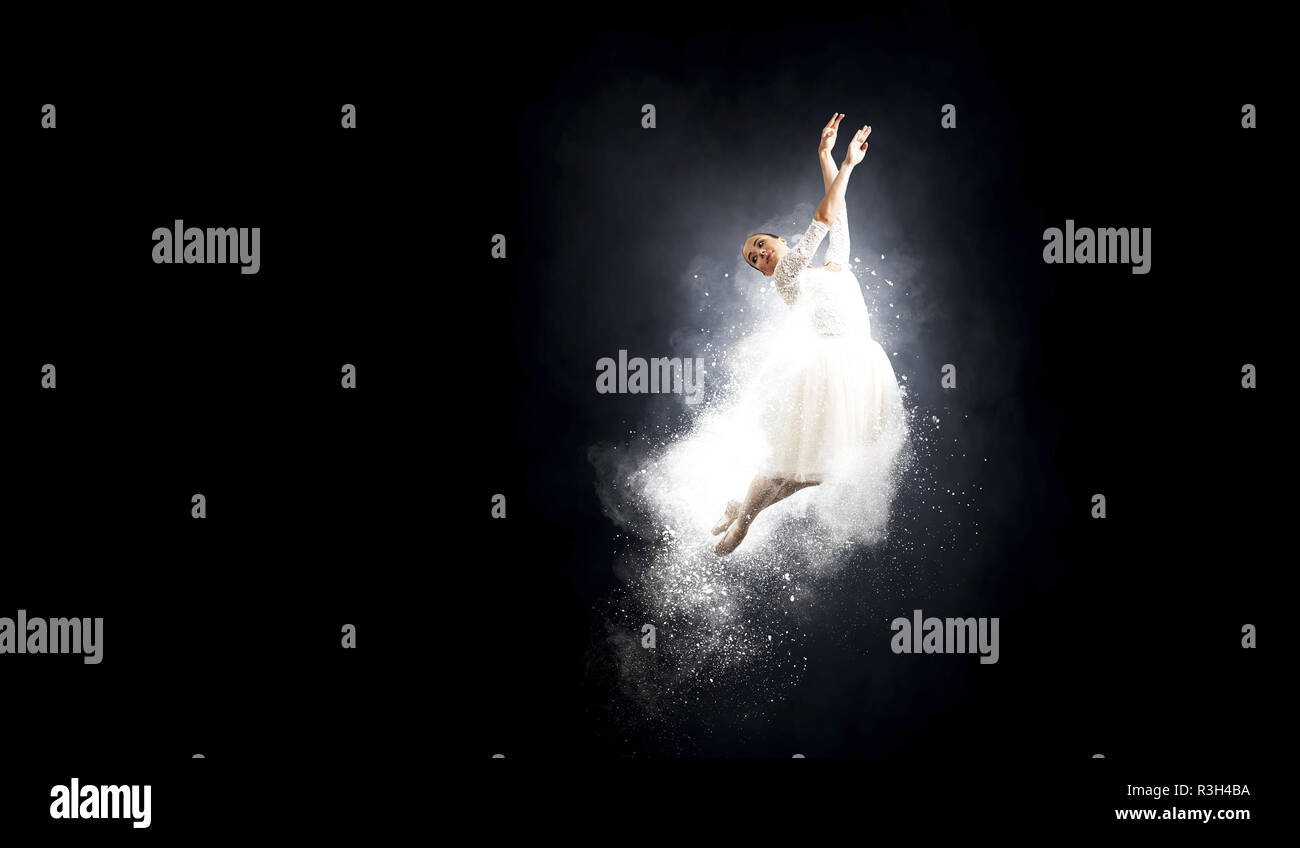 Ballet dancer in jump Stock Photo - Alamy