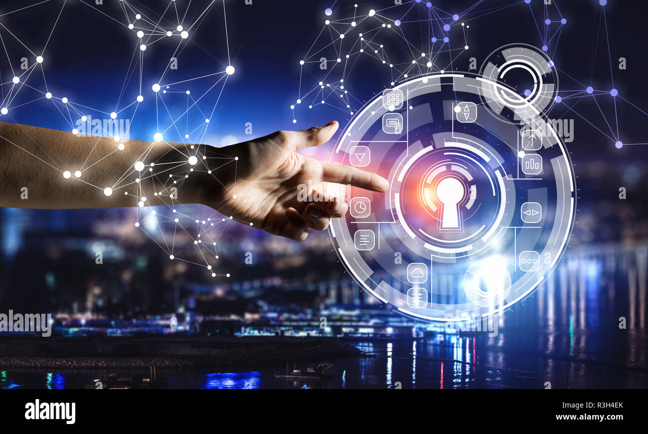 New media technologies in use. Mixed media Stock Photo - Alamy