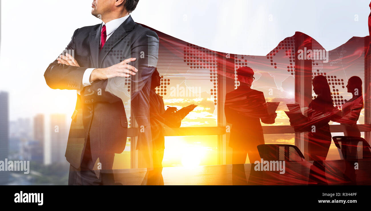 Building his super team Stock Photo - Alamy