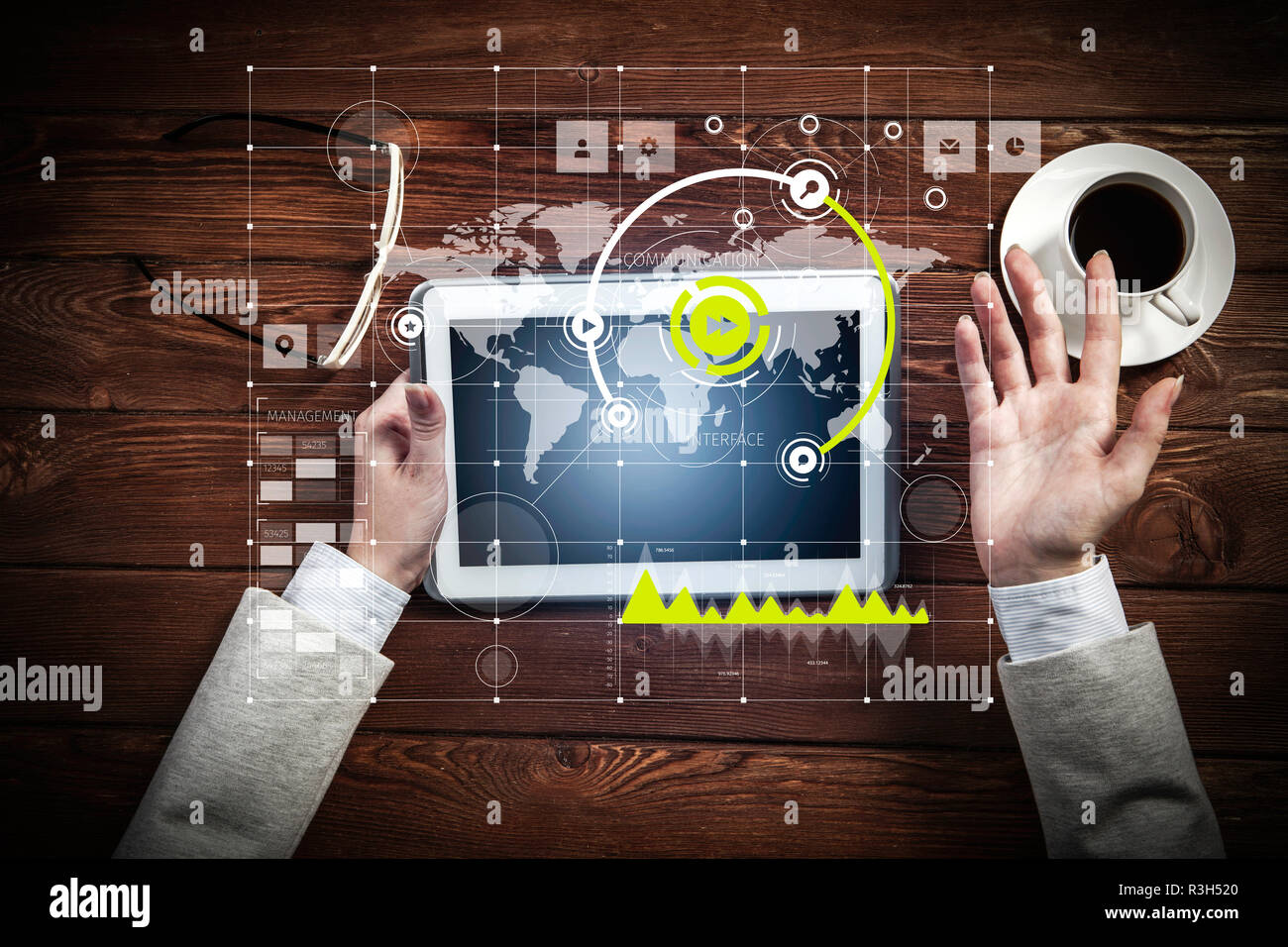 Media technologies in use Stock Photo - Alamy