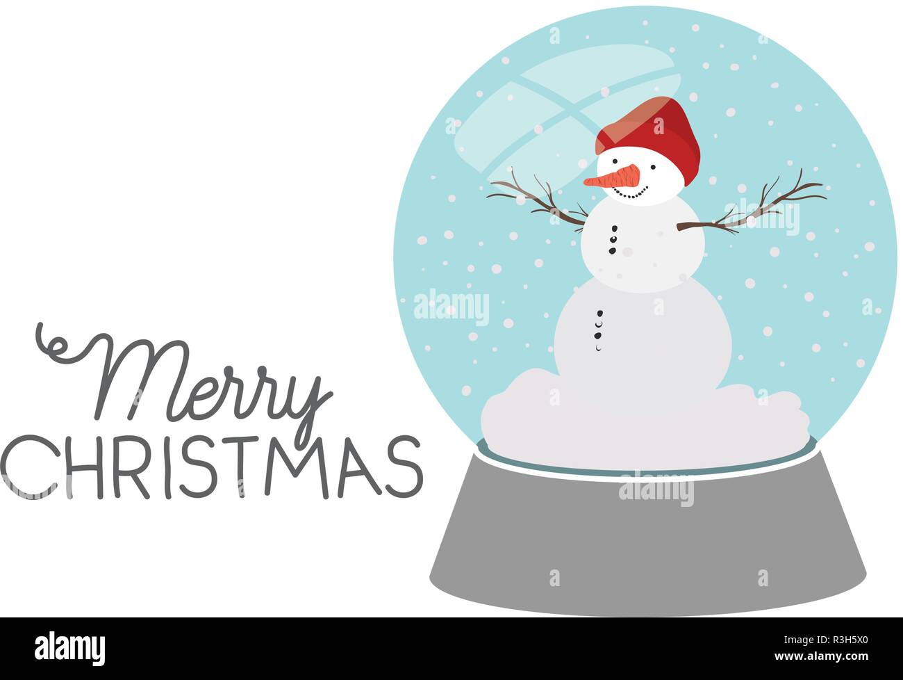 Holiday snow globe thin Stock Vector Images - Alamy