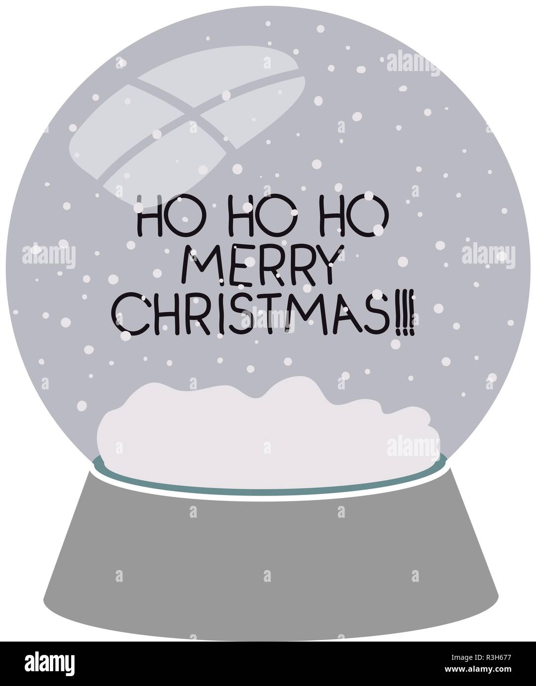 ho ho ho merry christmas in crystal ball isolated icon Stock Vector ...