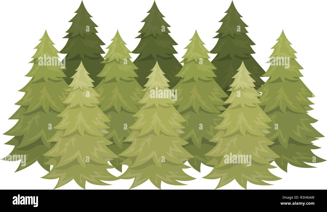 pine trees isolated icon Stock Vector Image & Art - Alamy