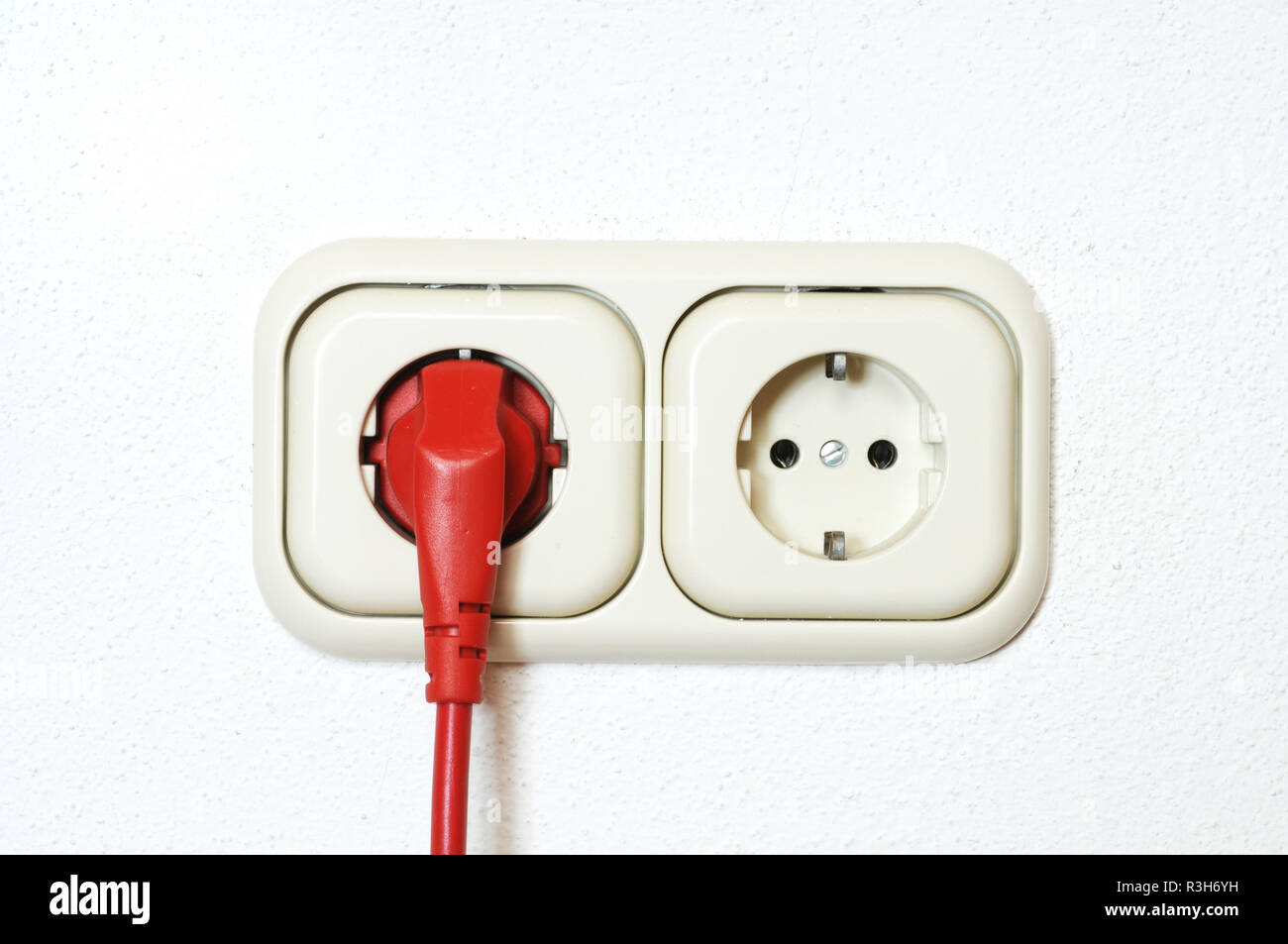 connections / red plug Stock Photo - Alamy