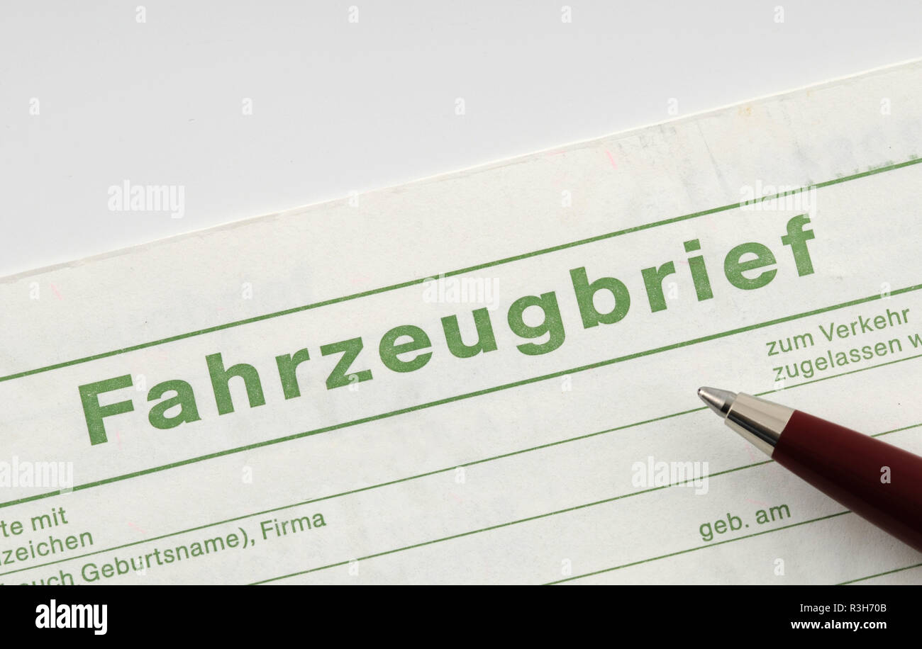 Vehicle registration certificate for car hi-res stock photography and ...