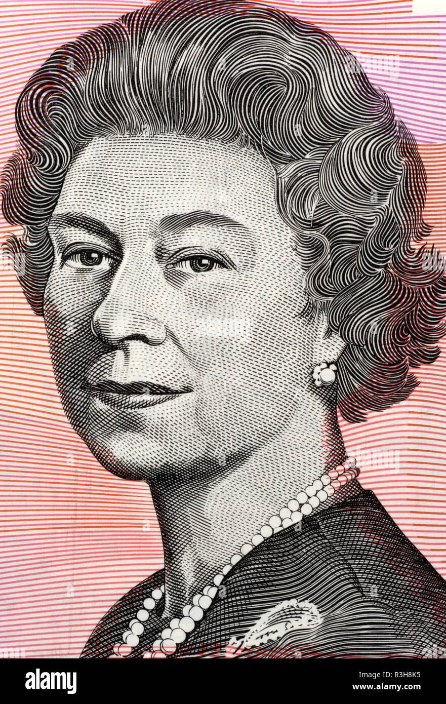 Queen elizabeth five dollar banknote hi-res stock photography and ...