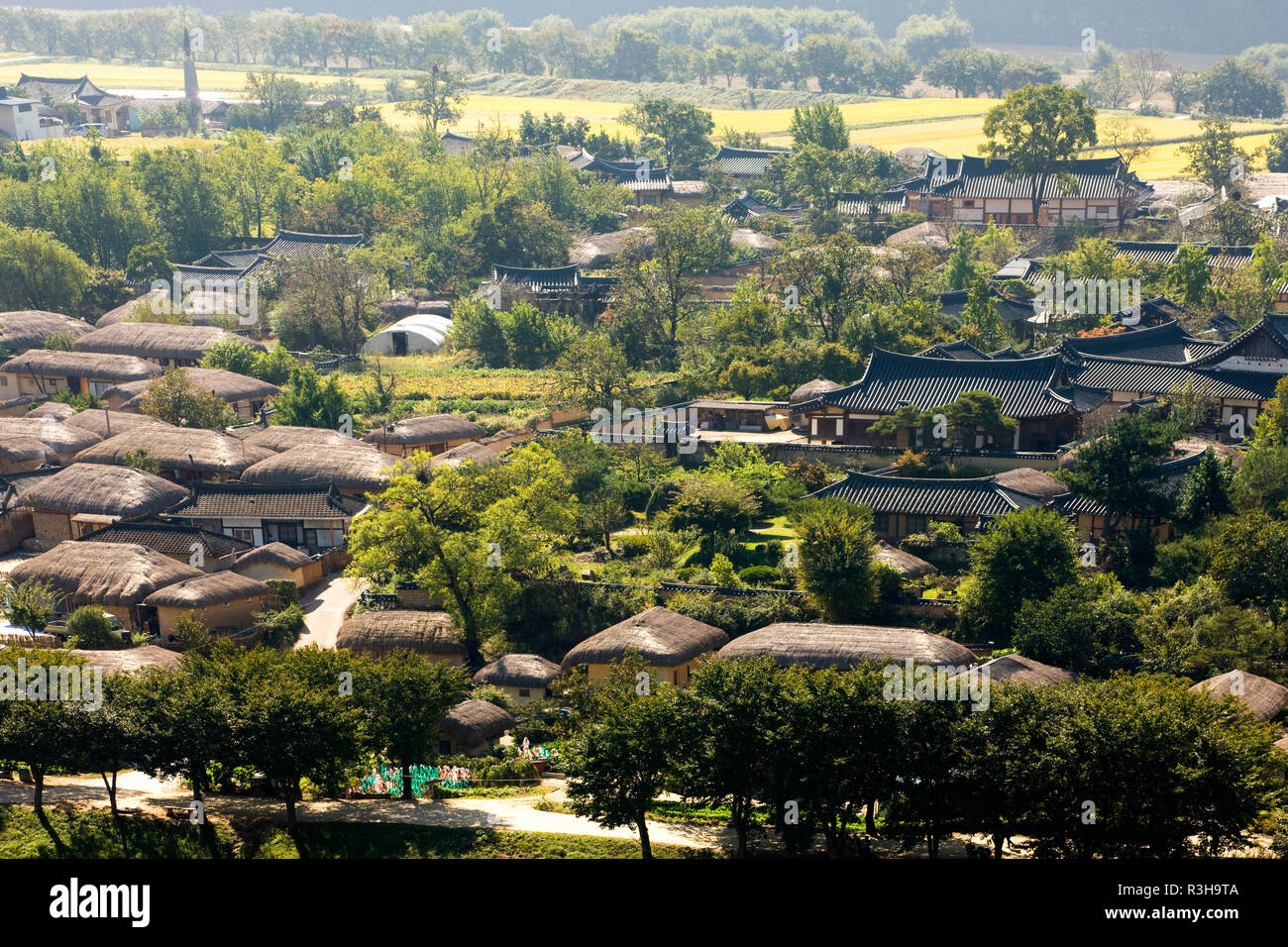 Andong Hahoe folk village make It to the UNESCO List, south korea Stock ...