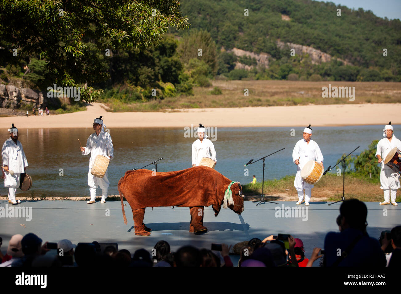 Traditional masque performance Talchum(hahoe mask dance drama) in ...