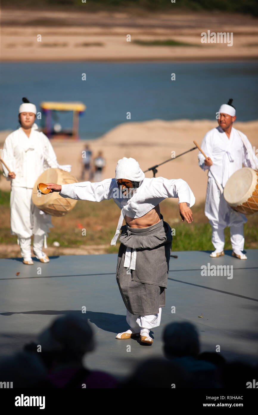 Traditional masque performance Talchum(hahoe mask dance drama) in ...
