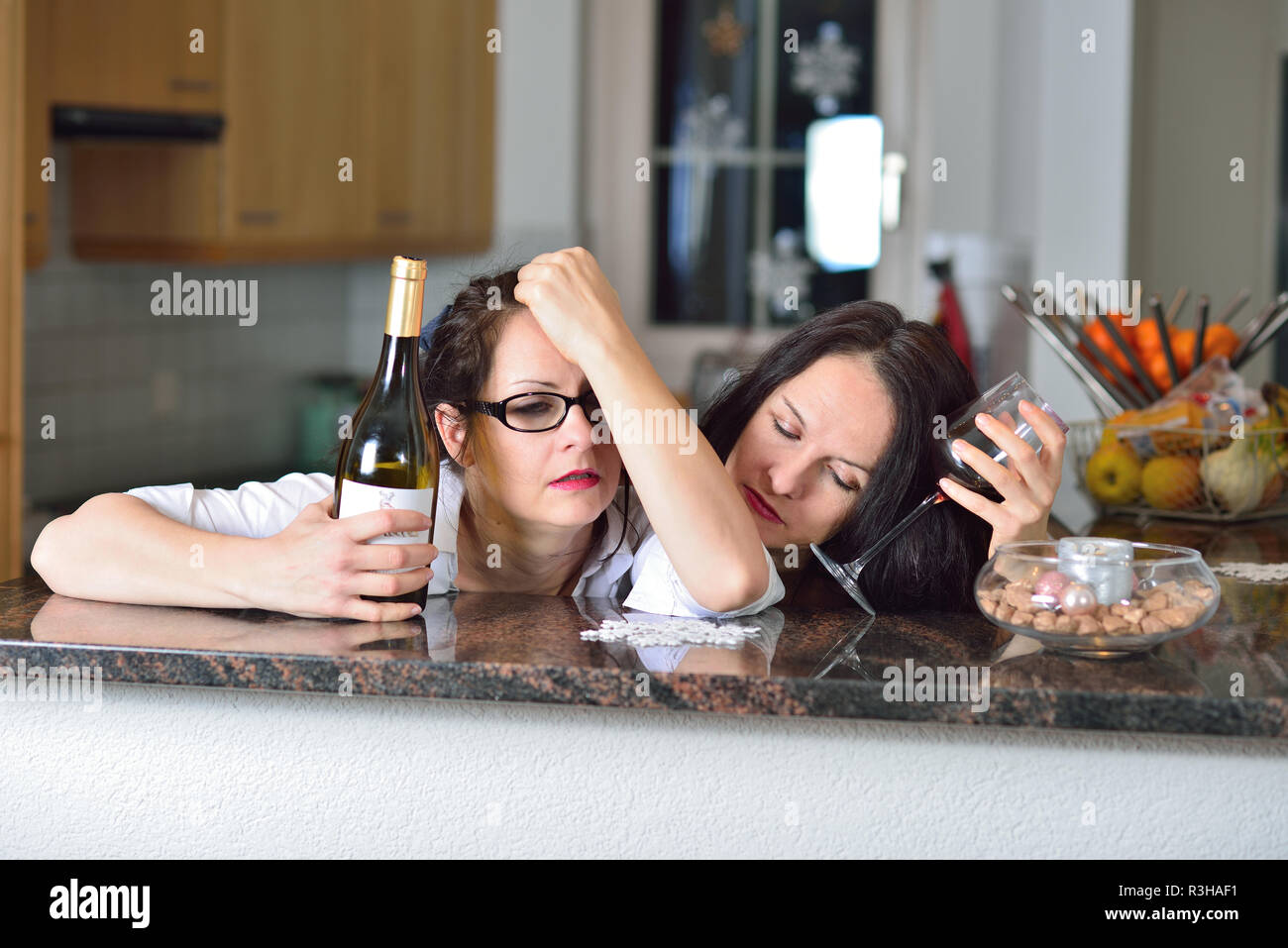 Christmas party drunk girl hi-res stock photography and images - Alamy