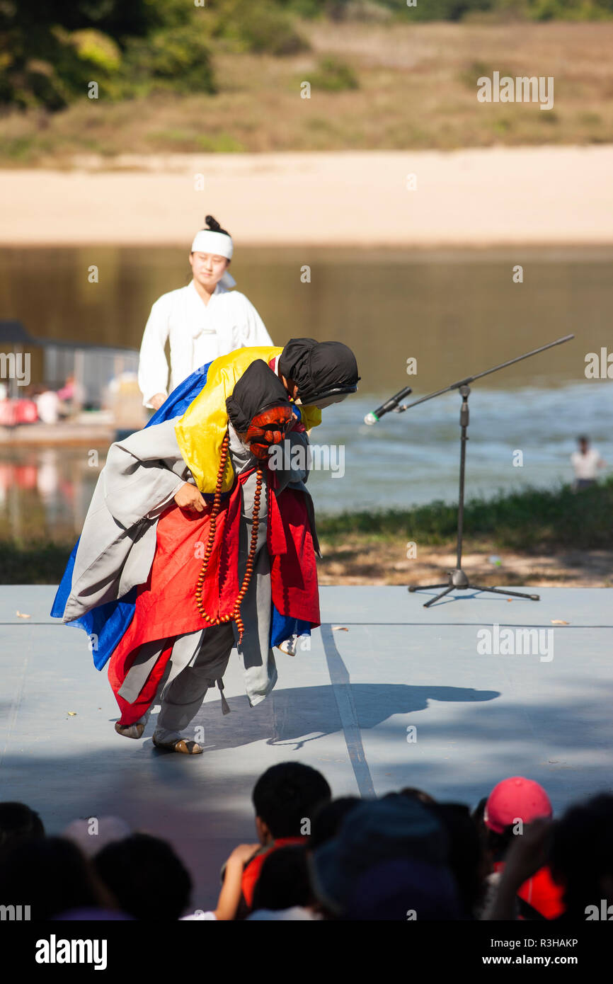 Traditional masque performance Talchum(hahoe mask dance drama) in ...