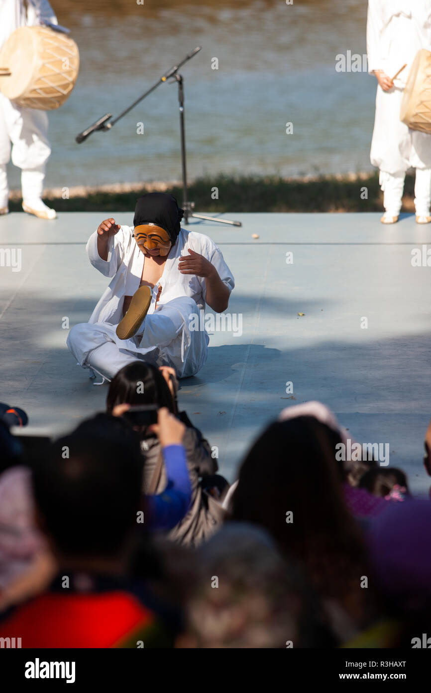 Traditional masque performance Talchum(hahoe mask dance drama) in ...