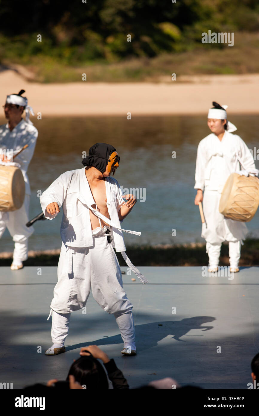 Traditional masque performance Talchum(hahoe mask dance drama) in ...