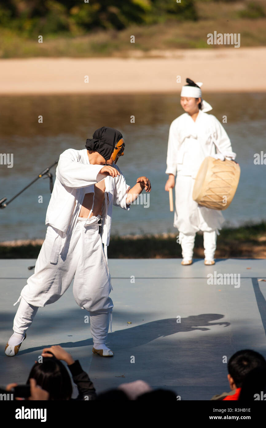 Traditional masque performance Talchum(hahoe mask dance drama) in ...