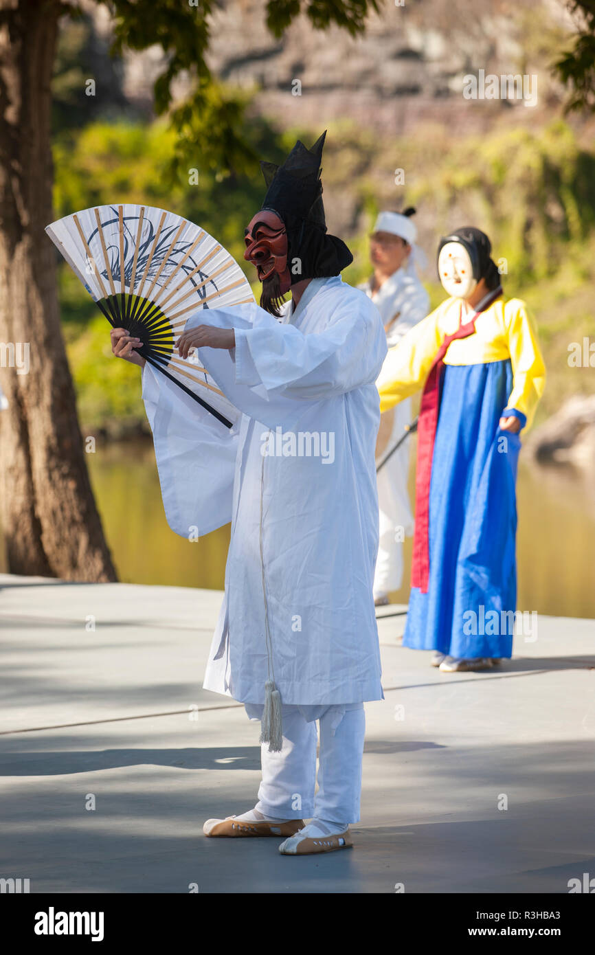 Traditional masque performance Talchum(hahoe mask dance drama) in ...