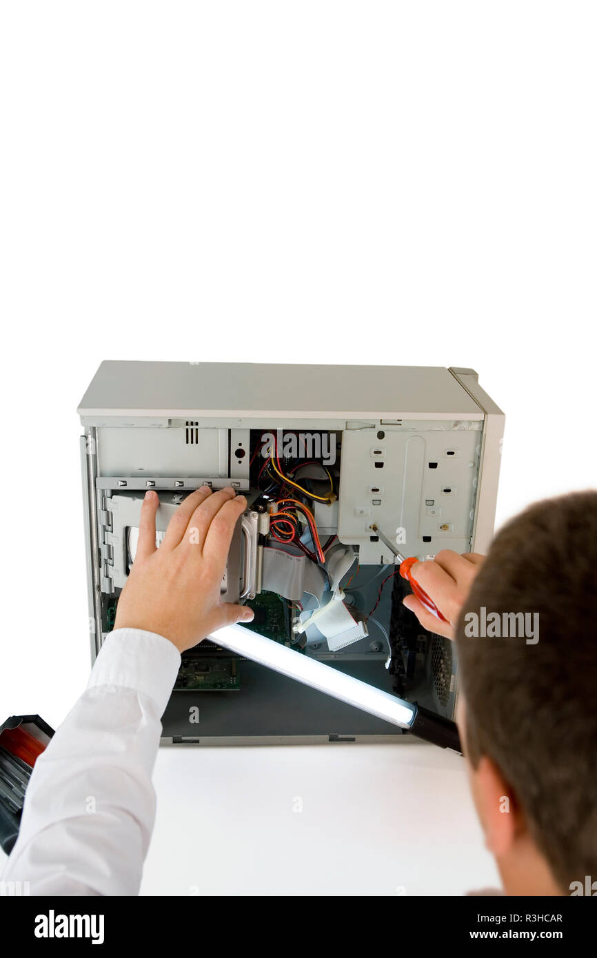 computer technician at work Stock Photo - Alamy