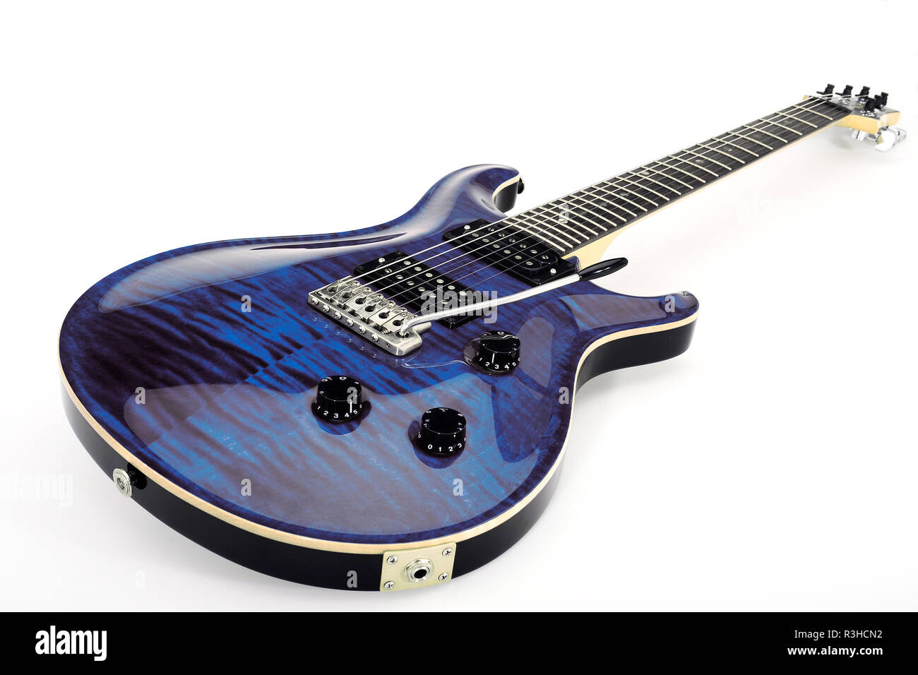 blue electric guitar Stock Photo - Alamy