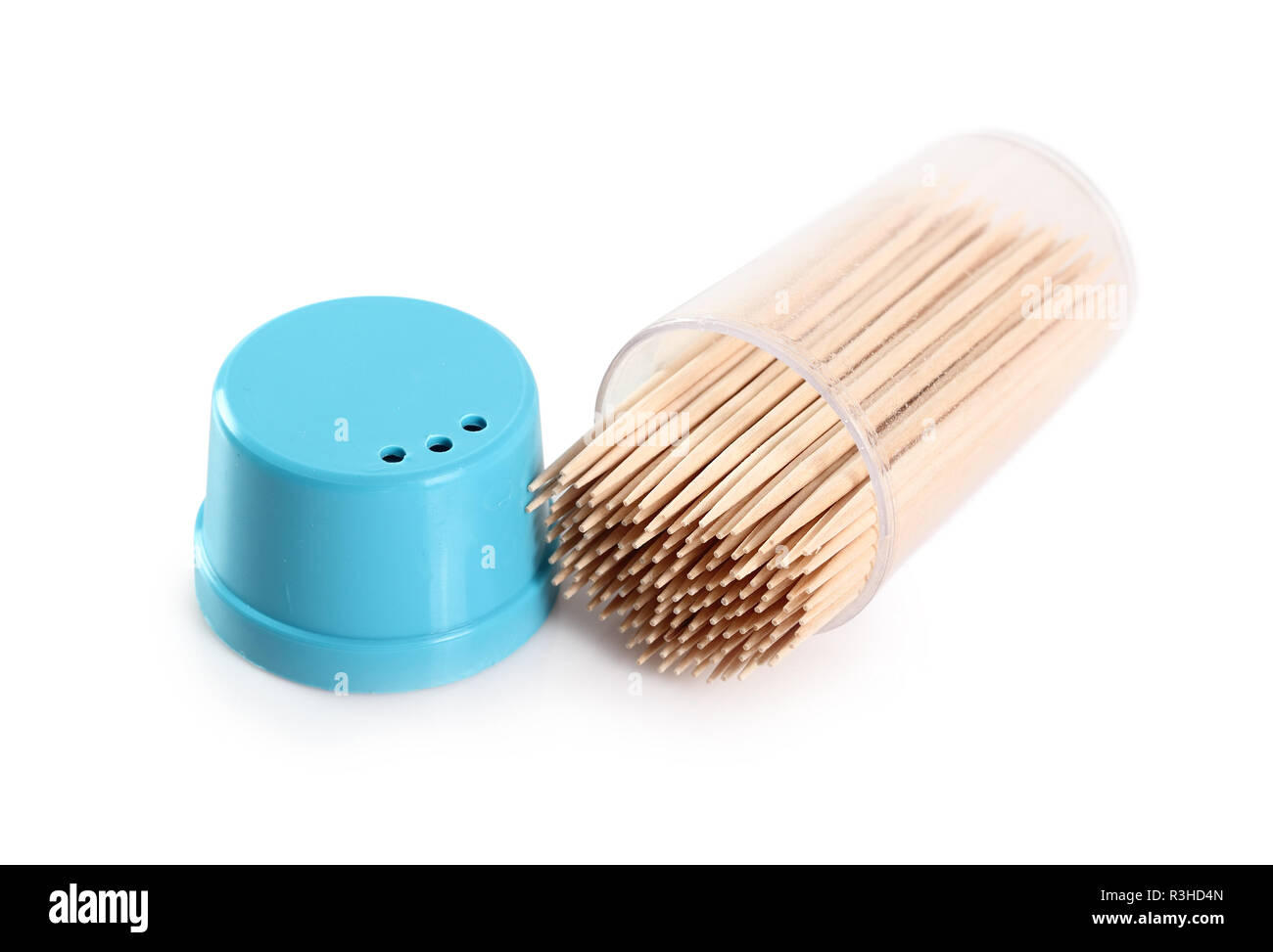 Pocket Wooden Toothpick Pack with Holder. Isolated with clipping path ...
