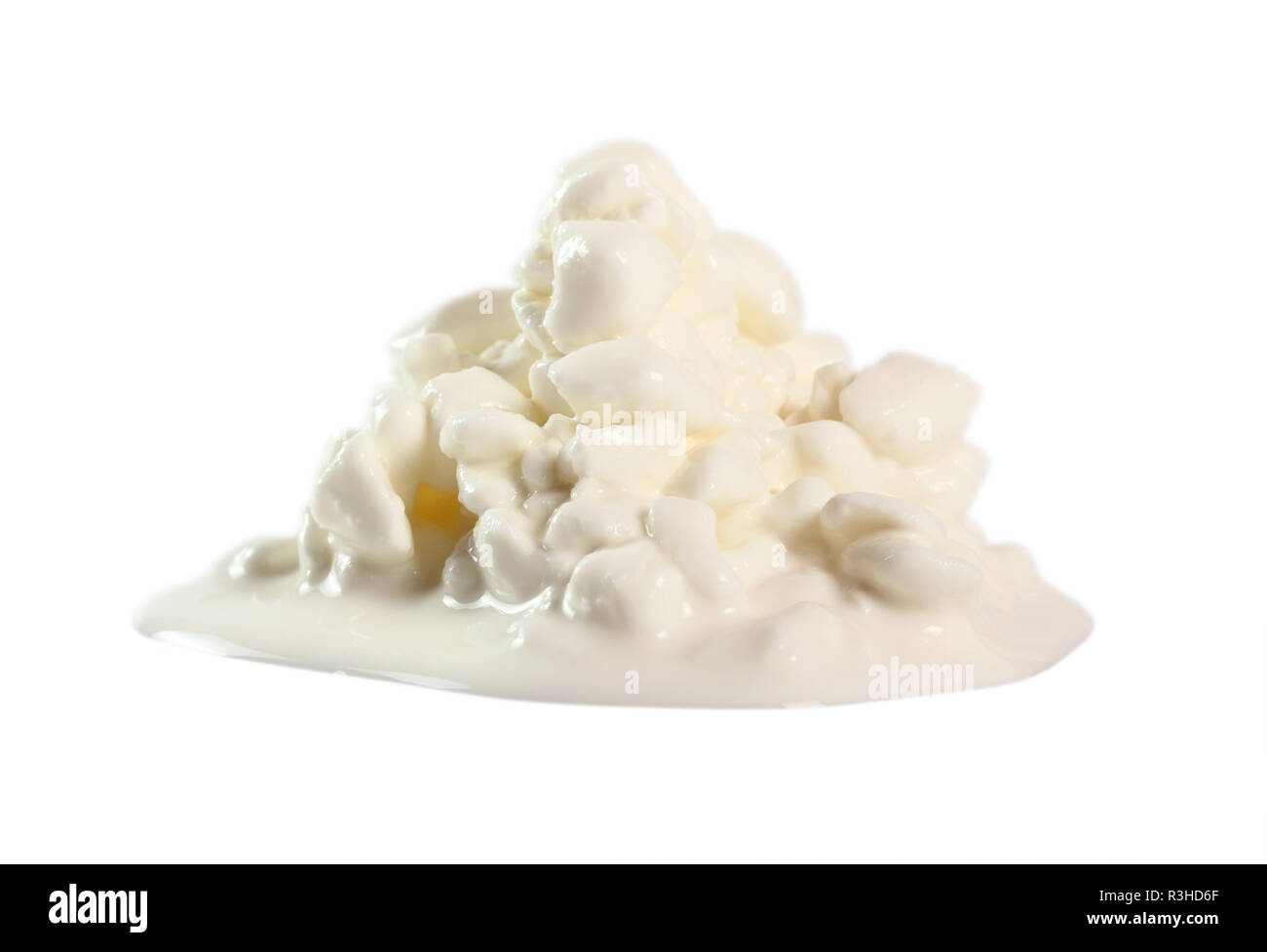 Cottage Cheese. Isolated on white background Stock Photo - Alamy
